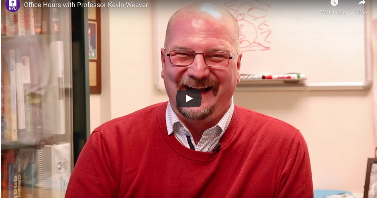 PT | Video Profile: Office Hours with Dr. Kevin Weaver | NYU Steinhardt