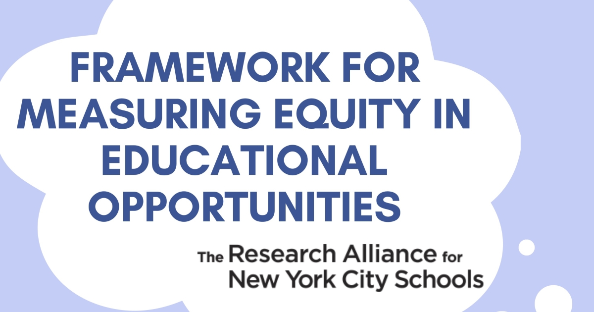 New Work Highlights the Importance of Measuring Educational Equity ...